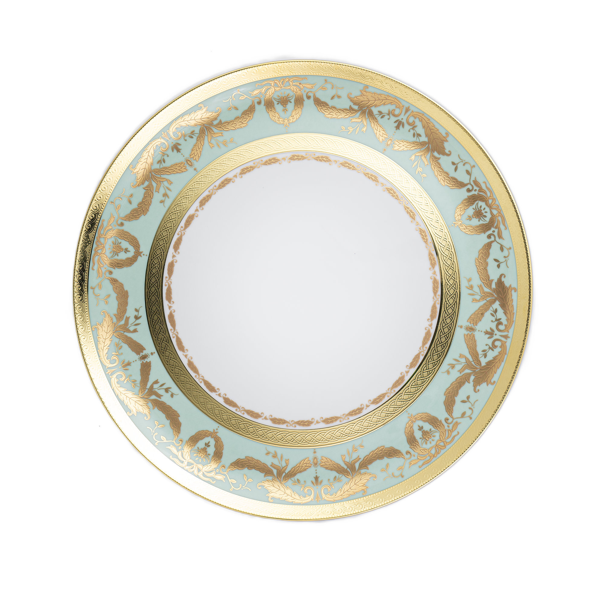 Imperial Gold Celadon Uuder Plate 31 cm - Zepter Shop